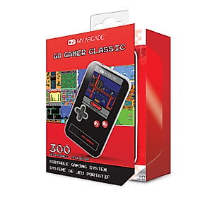 My Arcade Go Gamer Classic-RED: Portable Electronic Game Console with 300 Games, Full Color 2.5" Screen-Fun for The Whole Family (DGUN-3909)