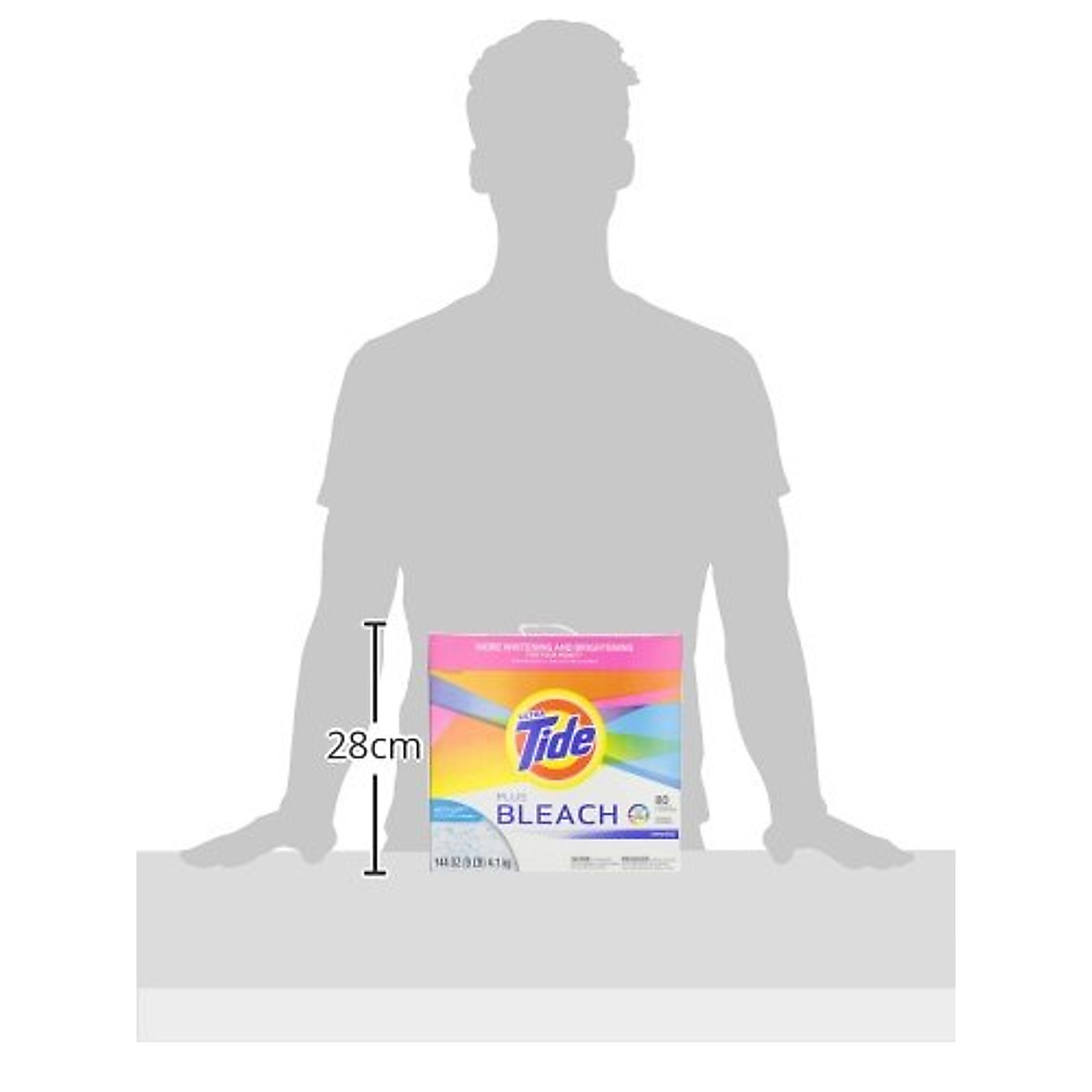 Tide plus Bleach Powder Laundry Detergent, Original, 144 oz, 89 loads