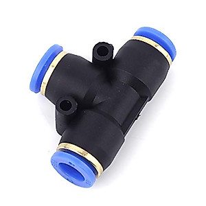 SNS Push to Quick Connect Tube Fitting 5/16" Tube OD Union Tee Type Plastic(10 PCS) SPE-5/16