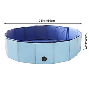Artilife Whelping Box for Dogs Welp Box Whelping Pool,Puppy Whelping Box,Whelping Pen for Dogs,Whelping Box for Dogs and Puppies,Great for Puppies,Easy to Clean (32inch Dia.x12inch H(80x30cm), Blue)