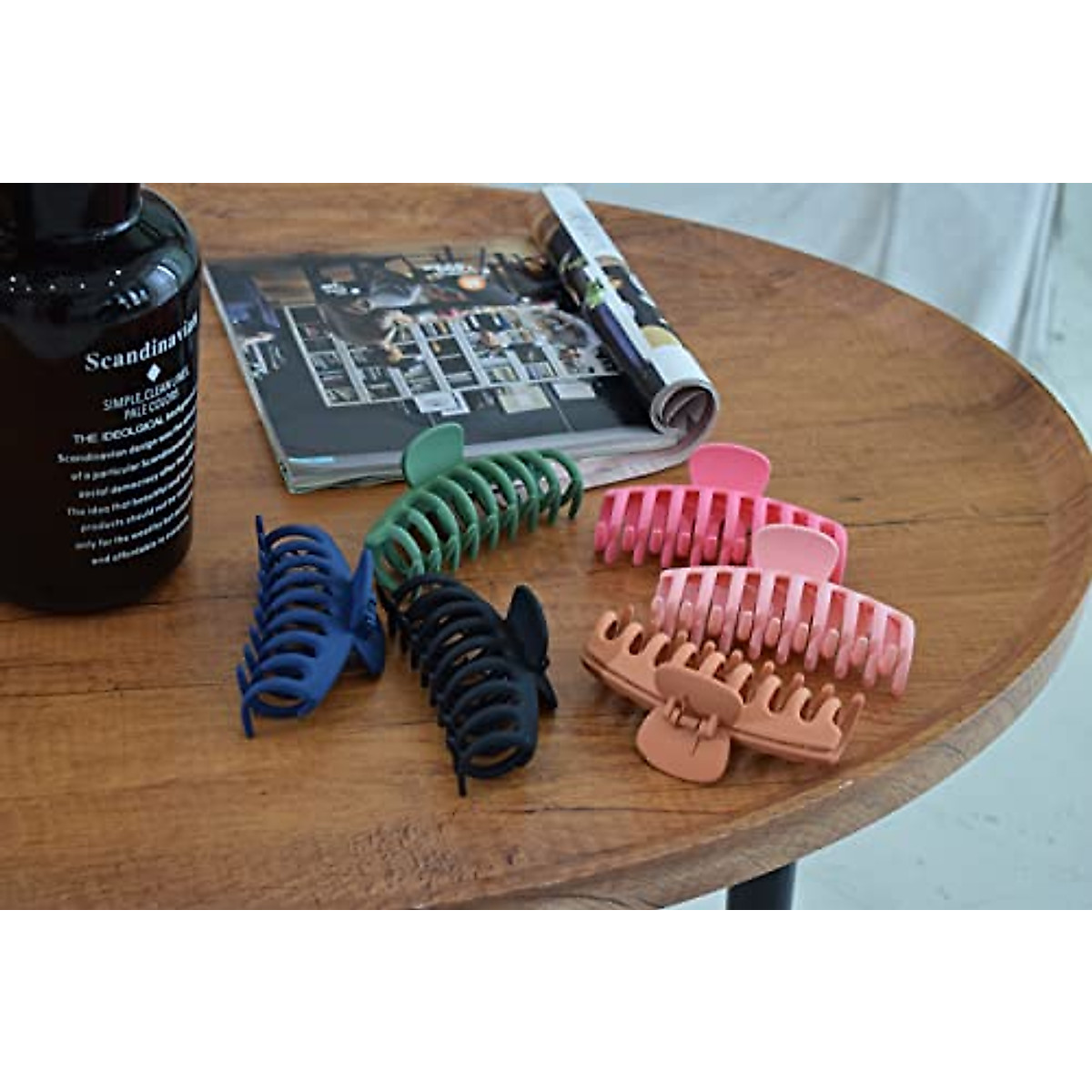 6 Colors Large Hair Claw Clips 4.4 Inch Matte Nonslip Big Claw Clips For Women Thin Thick Hair, 90’s Strong Hold Hair Jaw Clips Hair Accessories…