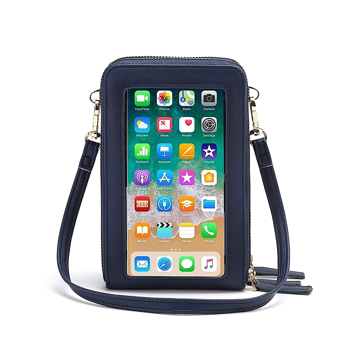 myfriday Touch Screen Crossbody Phone Purse for Women, Rfid Blocking Small Cellphone Shoulder Purse with 2 Adjustable Strap