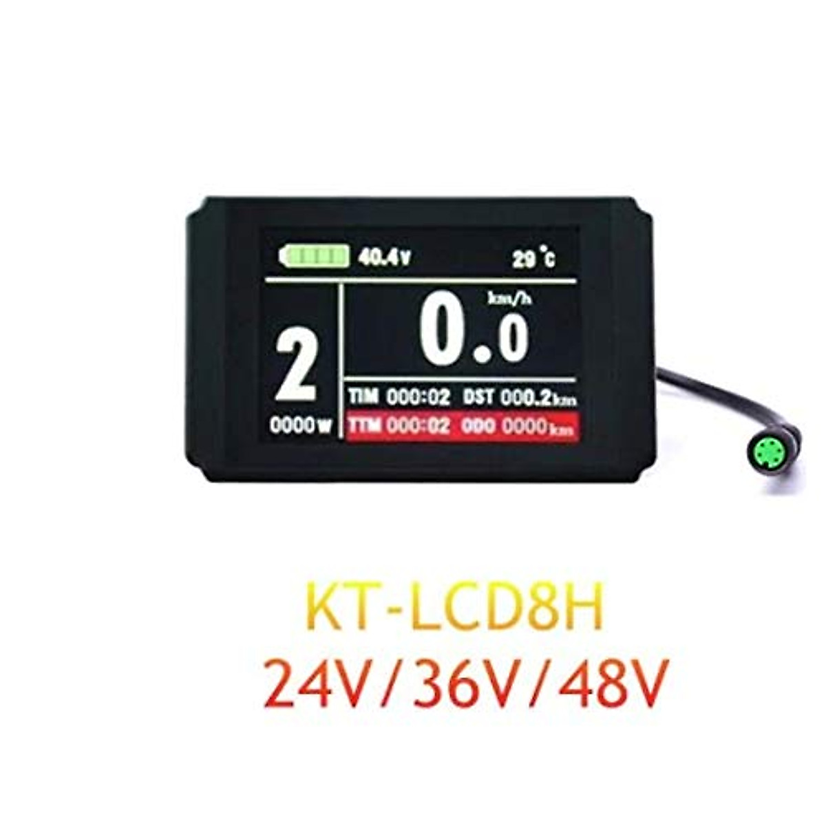 HALLOMOTOR 35A 36V 48V 1000W 1200W Brushless Ebike Controller DC Sine Wave Silver 35A Regenerative Reverse Function + KT LCD8H Color Matrix Display Meter Control Panel