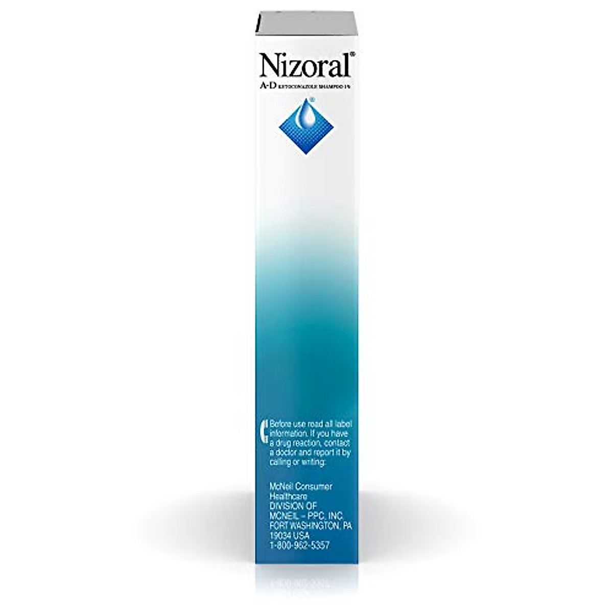 Nizoral A-D Anti-Dandruff Shampoo with Ketoconazole 1%, Dry Itchy Scalp Shampoo for Dandruff Control & Relief, 4 fl. oz