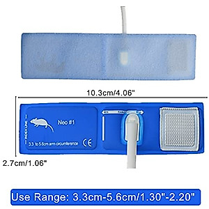 2 Pcs Veterinary Blood Pressure Cuffs Reusable Pet Sphygmomanometer Cuff Accessories for Hamster - Animal Monitor Cuff Set with 2 Kinds of Interfaces (Hamster)