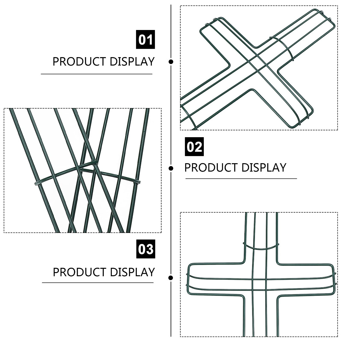 DOITOOL Cross Metal Wire Wreath Frame Set of 2 Easter Cross Wreaths for Front Door DIY Metal Wire Wreath Frames for Easter Day Garden Decorations (15. 7x7 Inch)