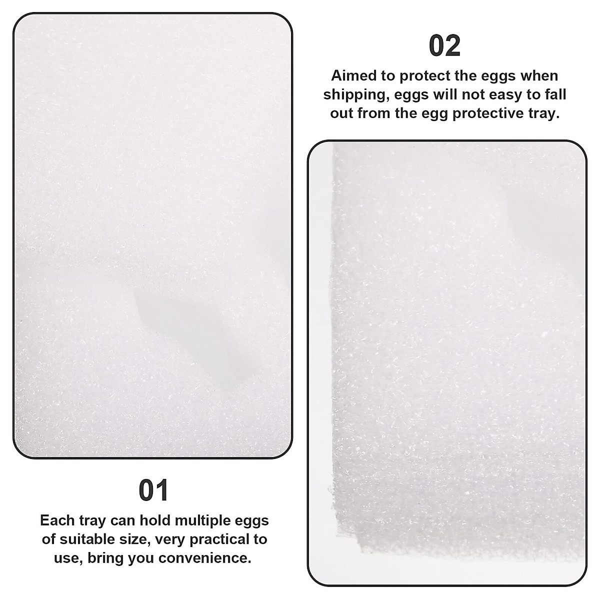 Angoily Rutin Egg Protection Reusable Egg Container Shipping Foam Egg Holder for Shipping Refrigerator Egg Organizer Desktop Egg Holder Eggs Organizer Foam Egg Holder Pearl Cotton Egg Tray