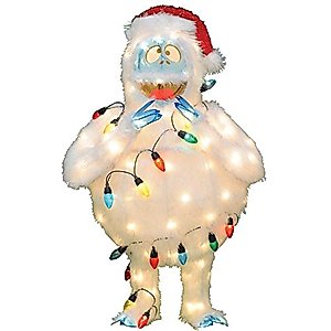ProductWorks 32-Inch Pre-Lit Rudolph The Red-Nosed Reindeer Bumble Christmas Yard Decoration, 80 Lights