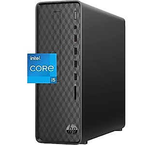 HP 2022 Newest Slim Desktop, Intel Core i5-12400T, 32GB RAM, 512GB SSD, 1TB HDD, Intel UHD Graphics, Wi-Fi 5, Bluetooth 5, Windows 11 Home, Bundle with Cefesfy Accessory, NO DVD