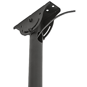 Displays2go SLC3770LBK Ceiling Mount for TV Monitors 37 to 70 Inch, Swiveling & Tilts, Telescoping, Black Steel