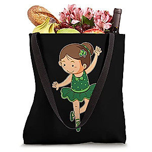 Girls St. Patrick's Day Cute Dancing Princess Shamrock Irish Tote Bag