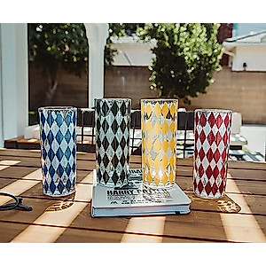 Silver Buffalo Harry Potter Hogwarts House Crests 4-Pack Tumbler Set, 10-Ounces