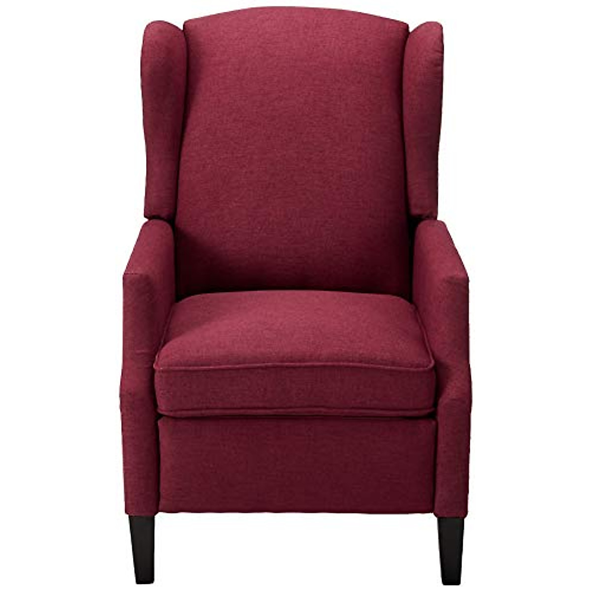 GDFStudio Weyland Wingback Traditional Fabric Recliner (Deep Red)