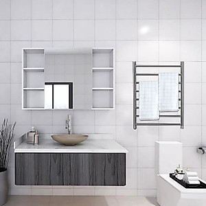 Homeleader 304 Stainless Steel Towel Warmer and Heated Towel Rack, Wall Mounted Towel Drying Rack, 8 Bar