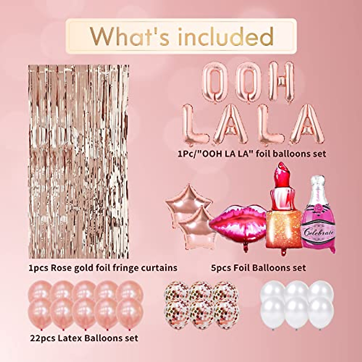 Lingerie Party Decorations Lingerie Shower Decorations Lingerie Ooh La La Balloons Bridal Shower Decoration Bachelorette Party Decorations Slumber Sleepover Spa Ladies Girls Night Decorations Adults