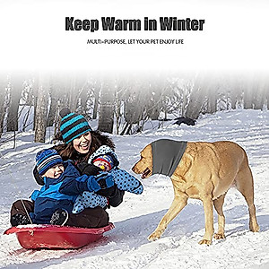 Vokiuler 2 Pack Quiet Ears for Dogs, Cat Dog Hoodies for Noise Block Ear Protection and Recovery, Dogs No Flap Ear Wraps for Anxiety Relief, Calming, Grooming, Neck Ear Warmer(S+S,Gray)