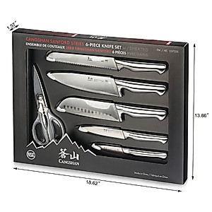 Cangshan Sanford Series 65510 German Steel 6-Piece Knife Set with Sheaths