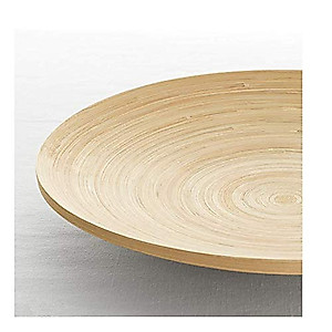 DODXIAOBEUL 11.75Inch Bamboo Salad Bowl, Cheese Plate,Fruit Plate, Handmade Salad Bowl, Suitable for Tableware for Holiday Gatherings, Weddings, Christmas and Picnics. Renewable Material.