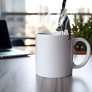 Huquary 1 Pcs Portable Immersion Water Heater 300W 120/240V Electric Camping Accessories Dual Voltage Immersion Heater Travel Water Boiler Water Heating Rod with Travel Adapter for Coffee (Black)