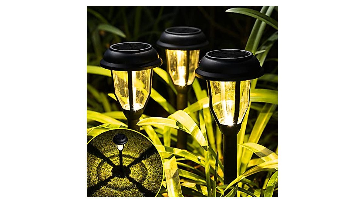 SOLPEX Solar Pathway Lights 8 Pack - Waterproof Outdoor Garden Lighting