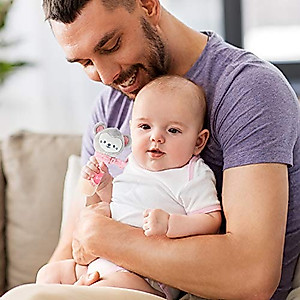 Funsland Baby Rattles Toys Soft Plush Hand Rattles Hand Grip Toys Stuffed Animal Rattles Shaker for 3 6 9 12 Months Infants Newborn 2 Pack