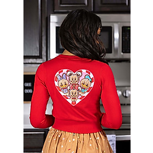 Women's Stitch Shoppe Disney Holiday Gingerbread Character Sweater 2X Red