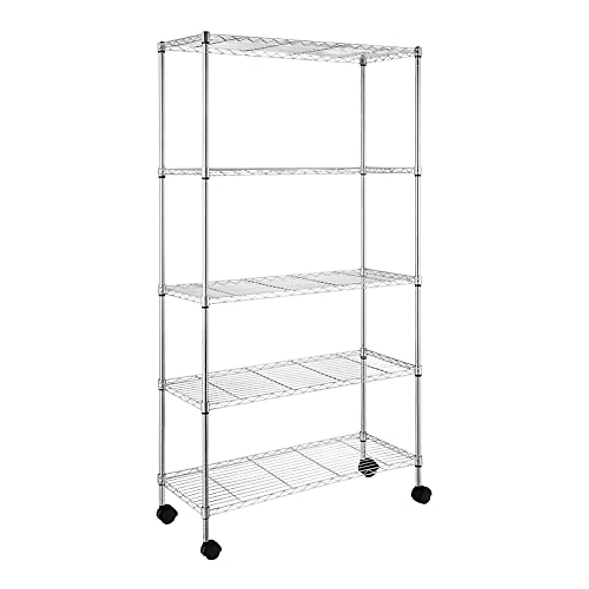 Karl home 5 - Wire Shelving Unit with Wheels, Adjustable Shelves Metal Storage Rack for Kitchen/Bathroom/Garage/Pantry Closet Organization, 1100LBS Capacity, 35’’L x 14’’W x 65’’H