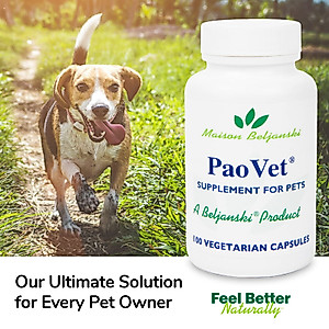 Beljanski® Product - PaoVet® - Pao Pereira Immune Support Pet Supplement - 100 Capsules