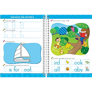 School Zone - Big Kindergarten Workbook - 320 Spiral Pages, Ages 5 to 6, Early Reading and Writing, Numbers 0-20, Basic Math, Matching, Story Order, and More (Big Spiral Bound Workbooks)