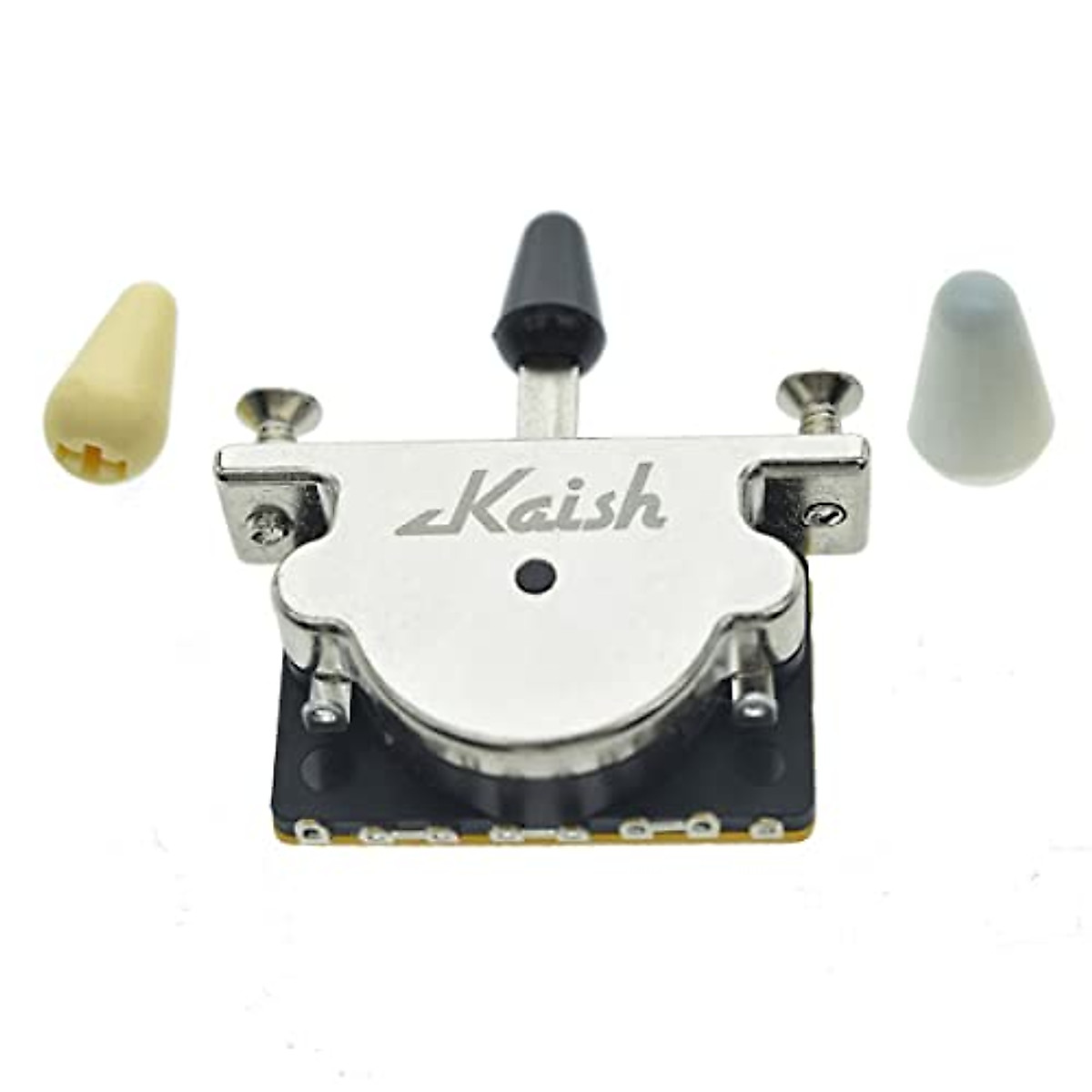 KAISH Heavy Duty 3 Way Guitar Pickup Lever Switch Pickup Selector Switch for Strat Tele with 3 Plastic Tips
