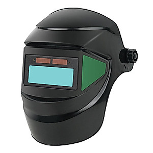 Dolity Large View Solar Powered Auto Darkening Welding Helmet, True Color Highest Wide Shade 49-13 Welder Mask Hood Cap for TIG MIG MMA Plasma, Black