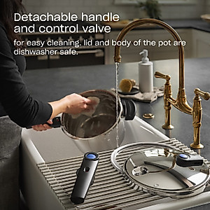 Fissler Stainless Steel Vitaquick Pressure Cooker with Glass Lid, For All Cooktops, 8.5 Quarts