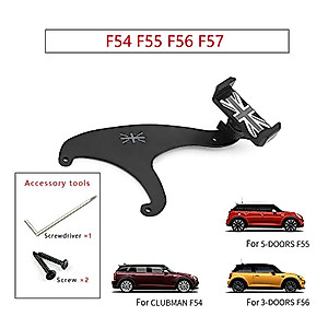 Heinmo for Cooper F54 F55 F56 Smartphone Cell Phone Cup Mount Holder with Cradle Rotatable Clip(for 3.5-5.5 Inch Phone) (Gray Rice)