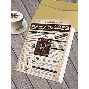 Jumbo Birthday Party Greeting Cards, Huge 100th Birthday Cards For Mom Dad, Men Women, 1943 Birthday Cards For Grandpa And Grandma, Jumbo 100th Birthday Cards For Him, Funny 100th Birthday Party