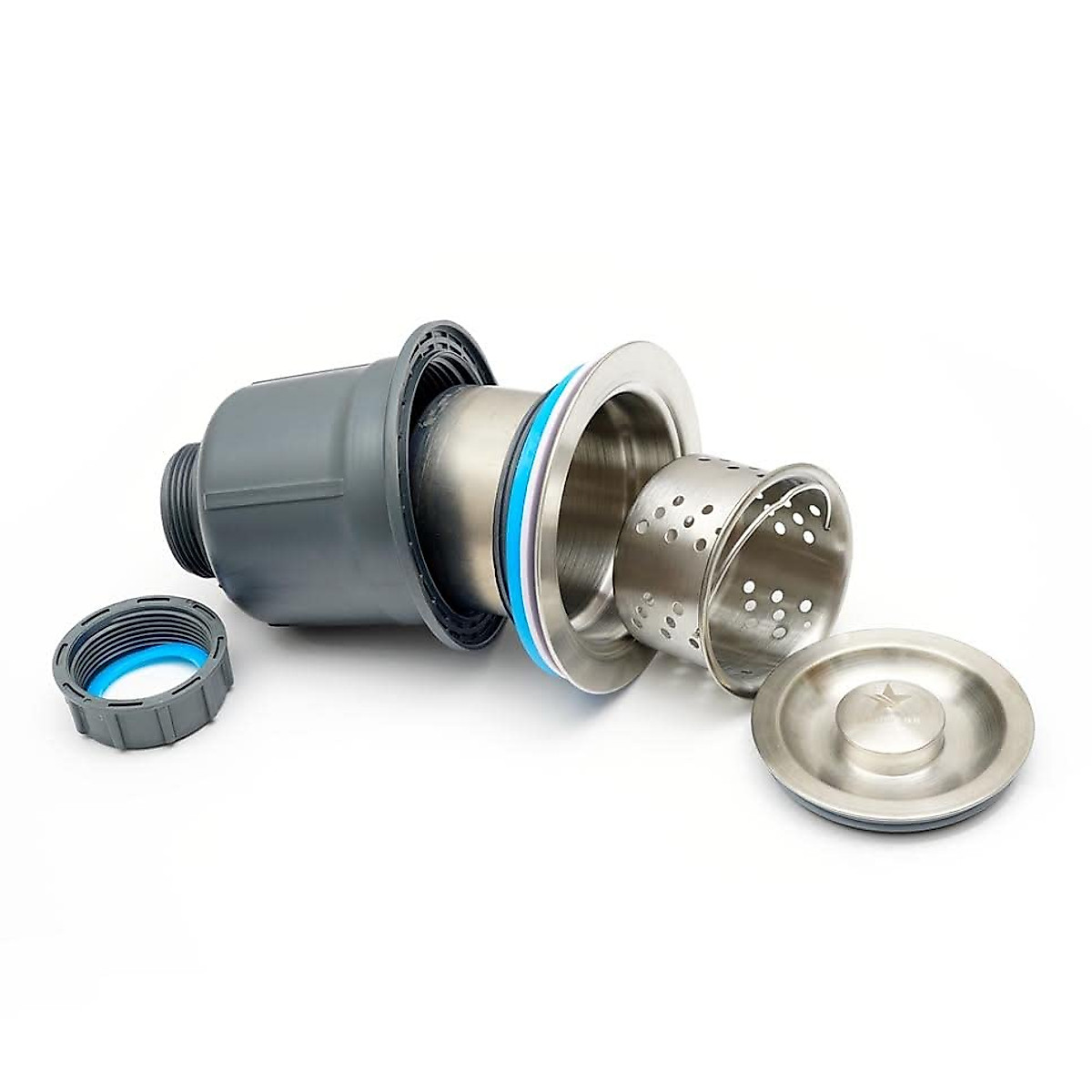 STARSTAR Workstation Ledge Topmount/Drop-in Single Bowl 304 Stainless Steel Kitchen/Yard/Bar/Laundry/Office Sink, With Grid, Cutting Board, Strainer with basket (15 x 20 x 10)