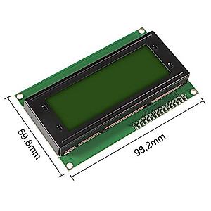 ALMOCN IIC I2C TWI Serial 2004 20x4 LCD Display Module with I2C Interface Adapter Green Backlight for Arduino MEGA256(Green)