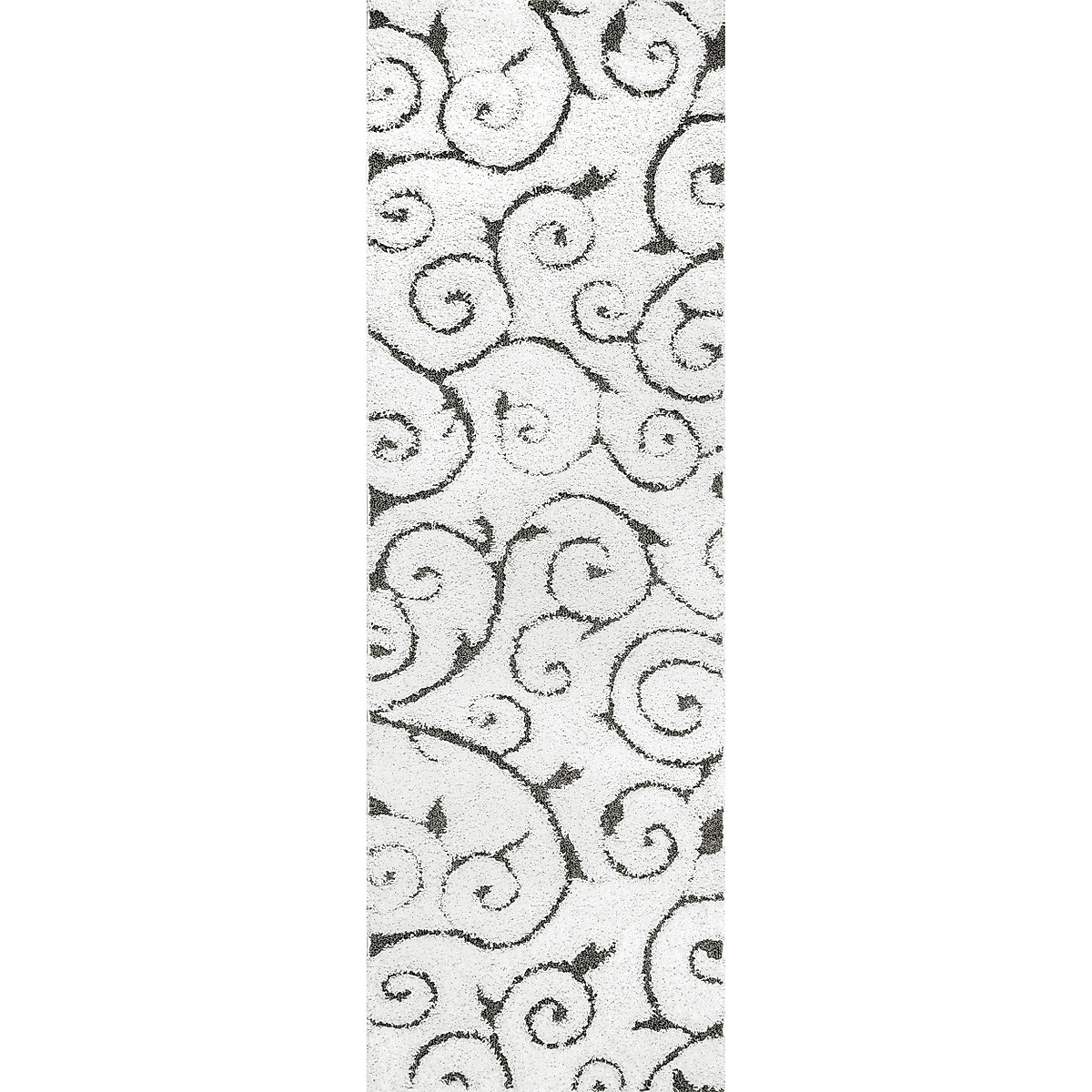 nuLOOM Maisha Contemporary Shag Runner Rug, 2' 8" x 8', Dark Grey, Runner