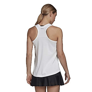 adidas womens Tennis Graphic Logo Tank Top Shirt, White, Small US