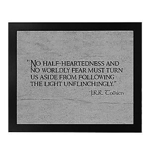 Worldly Fear Musn’t Dim Light - Motivational Wall Art, Motivational Wall Decor Print With J.R.R. Quotes Is An Inspirational Wall Art For Office, Home Wall Decor & School Decor. Unframed-10 x 8"