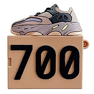 Shoe Box Shoe Airpod Case Cover, 3D Creative Sports Shoes Cute Cartoon Funny Fun, Soft Silicone Airpod Character Skin Keychain Ring, Girls Boys Teens Men Case for Airpods Pro (700 Brown)