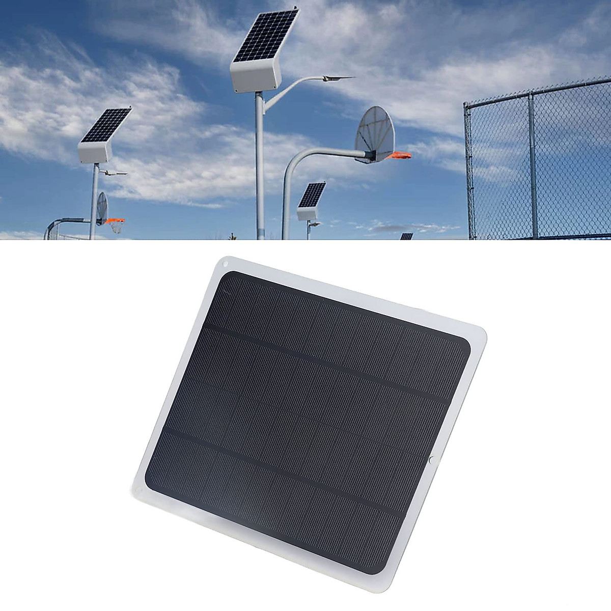 Solar Panel 20W 12 Volt, High-Efficiency Solar Battery Level, Solar Battery Trickle Battery Level Maintainer for Boat Car RV Marine Rooftop Farm Battery and Other Off-Grid Applications