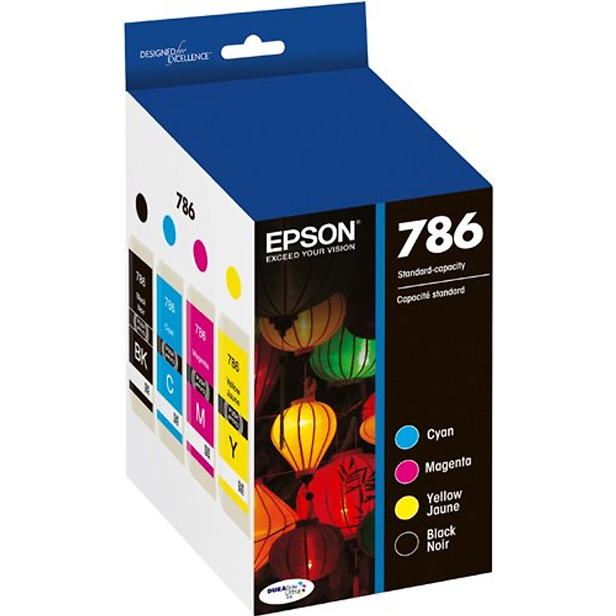 Epson T786120-BCS DURABrite Ultra Black and Color Combo Pack Standard Capacity Cartridge Ink, Black, Cyan, Magenta, Yellow
