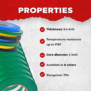 MAT Food Saver UPVC Tape Clear - 1/2 x 180 yds. Poly Bag Sealing Tape for Wrapping, Packaging, and Airtight Food Storage