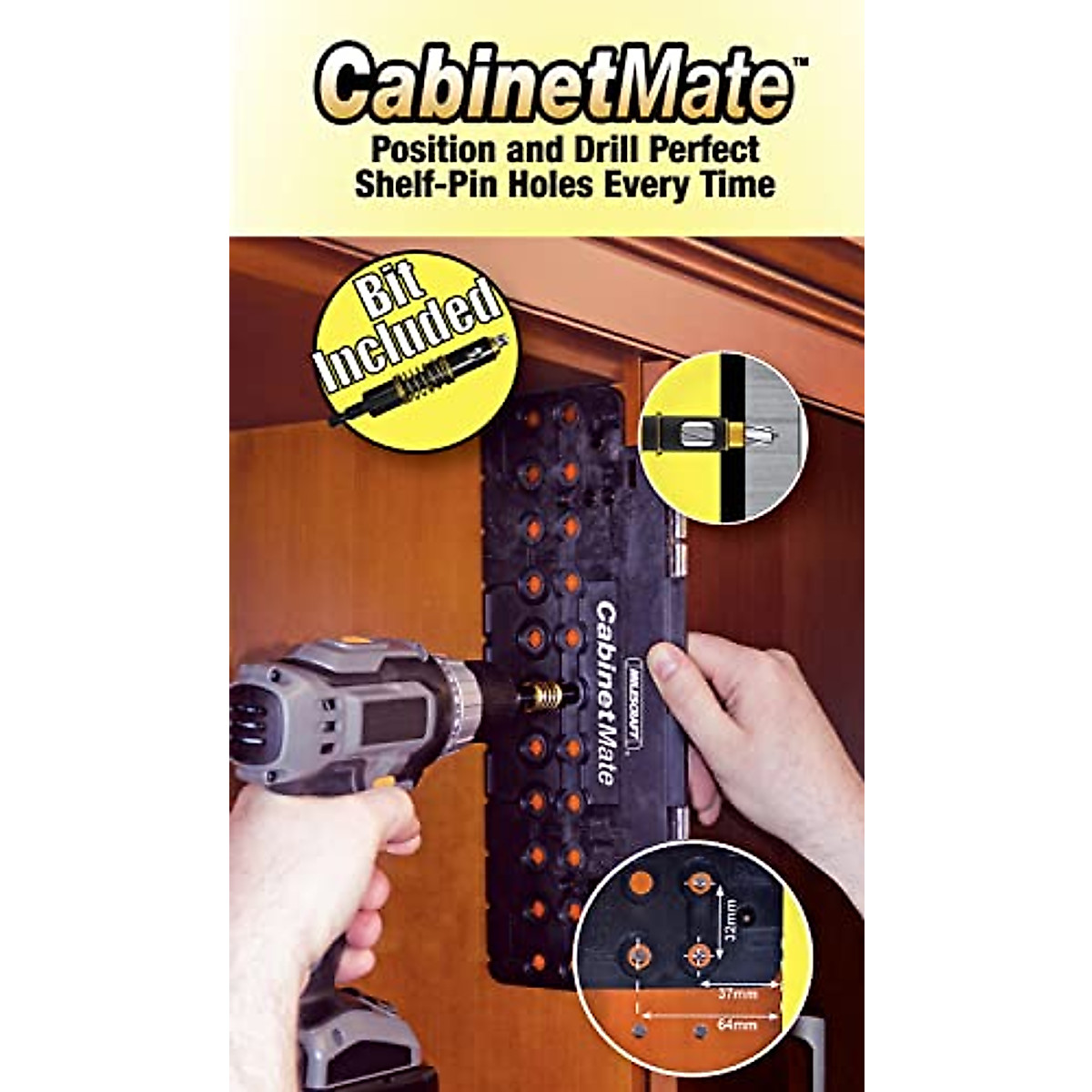 Milescraft 1316 CabinetMate - Shelf Pin Drilling Jig