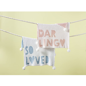 Mud Pie Children's Nursery Chenille Blanket, Darling, 34" x 28"