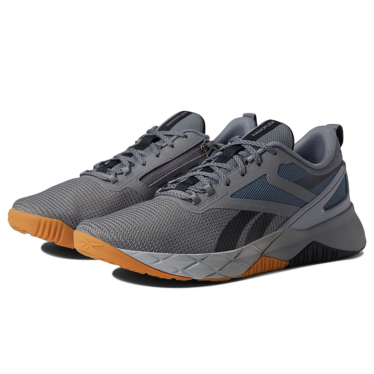 Reebok Nanoflex Parafit TR Pure Grey/Core Black/Reebok Rubber Gum Men's 4, Women's 5.5 Medium