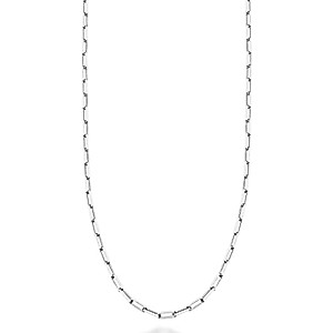 Miabella Solid 925 Sterling Silver Italian 2mm Paperclip Link Chain Necklace for Women, Made in Italy (Length 18 Inches (women's average length))