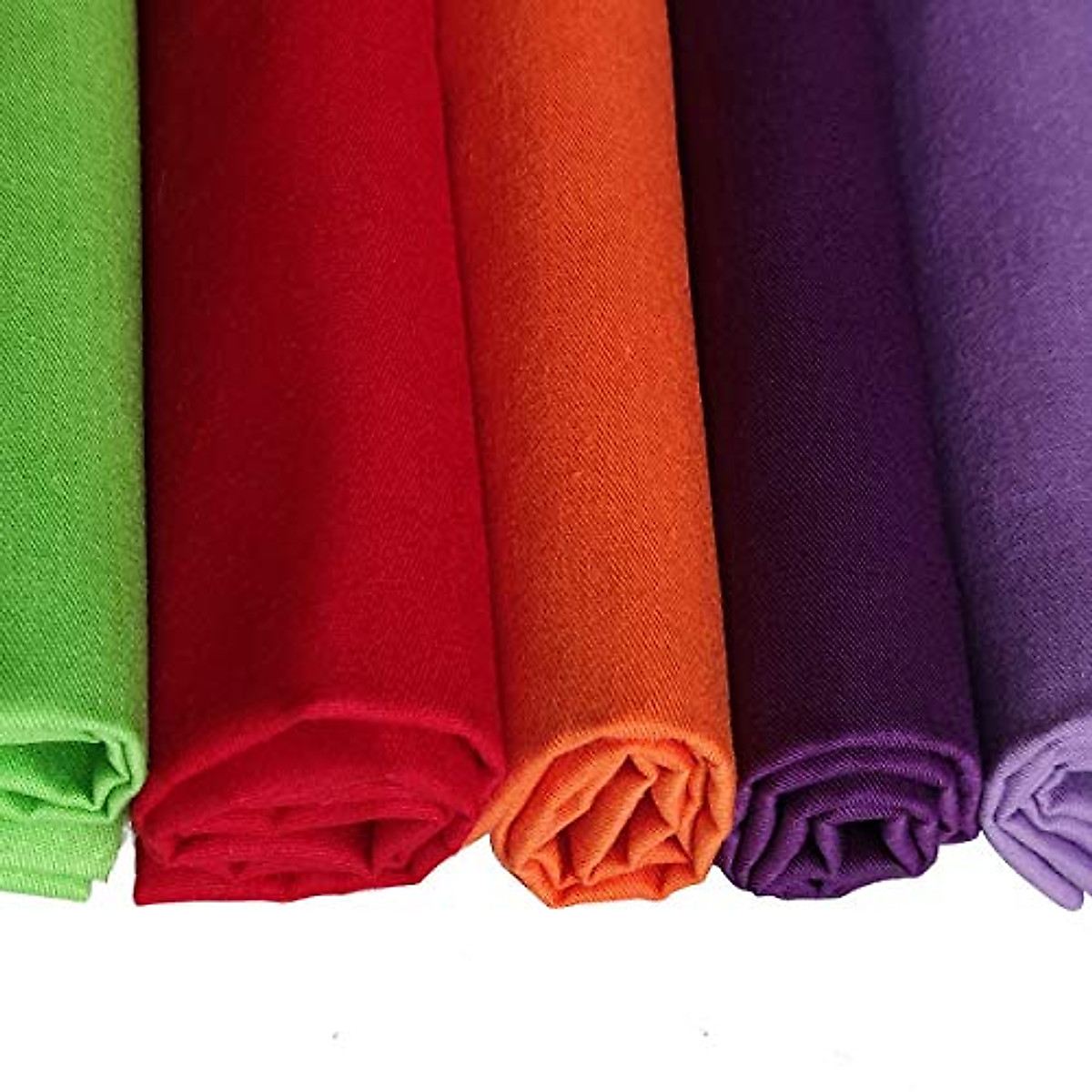 Gnognauq 7pcs 18" x 22" Rainbow Printed Plain Pure Cotton Fabric Pre-Cut Patchwork Fabric Bundles Sewing Square for DIY Sewing Quilting Handmade Scrapbooking