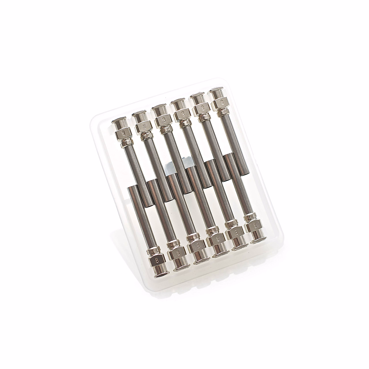 Dispense All - 12 Pack - 8 Gauge 1 Inch All Metal Blunt Tipped Dispensing Needle, Stainless Steel, Luer Lock | Refill Cartridges and Transfer Viscous Liquids Oils Glycerin Distillate Epoxy Adhesive