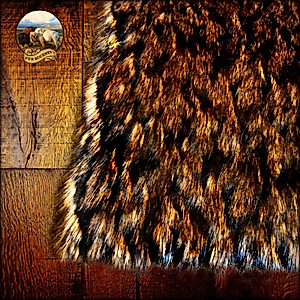 Fur Accents Shag Area Rug - Brown Wolverine Wolf - Luxury Fur Carpet - Soft Faux Fur Sheepskin - Rectangle Accent Rug (4'x6')